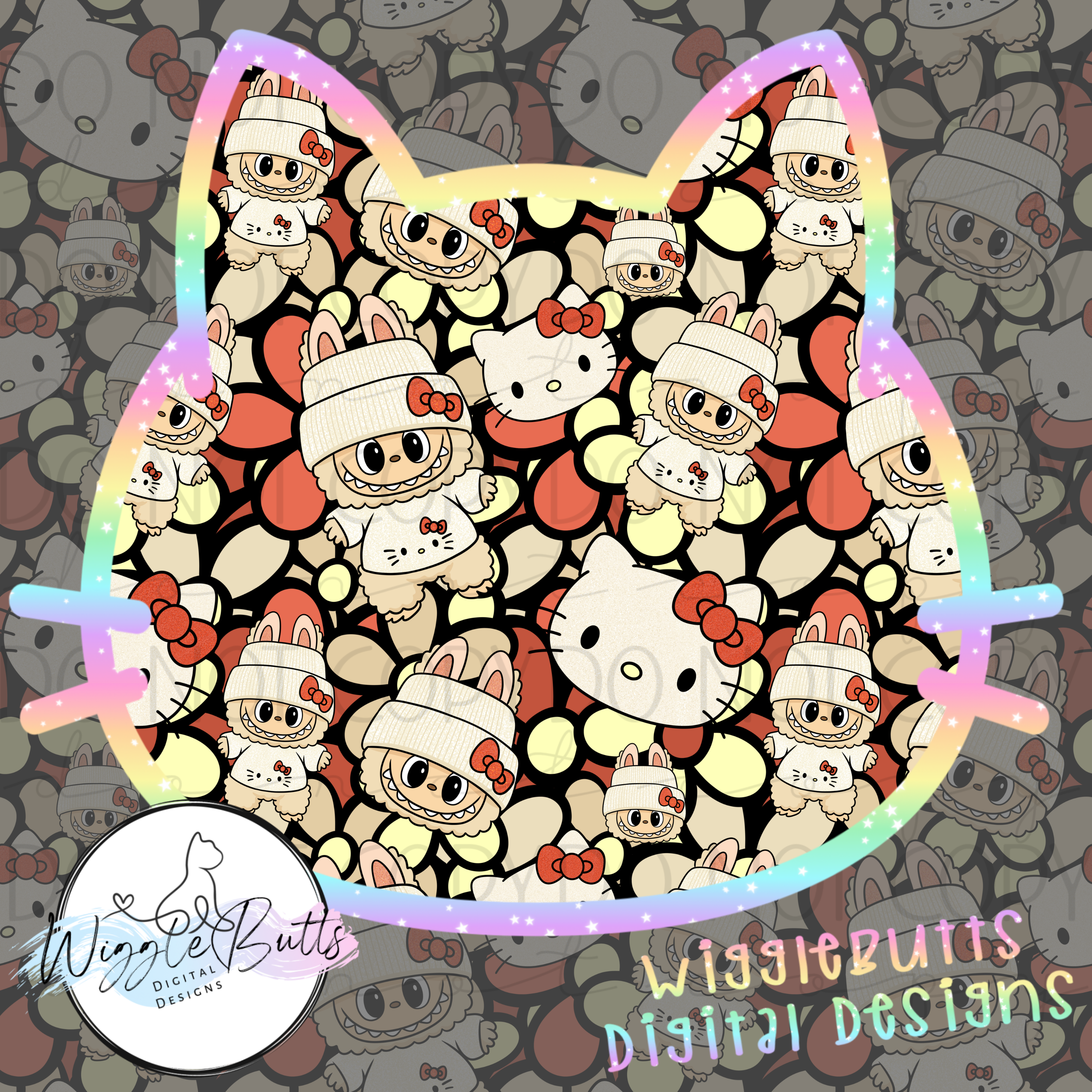 Anime Kitty and Friends Little Monsters Seamless File – Wigglebutts ...