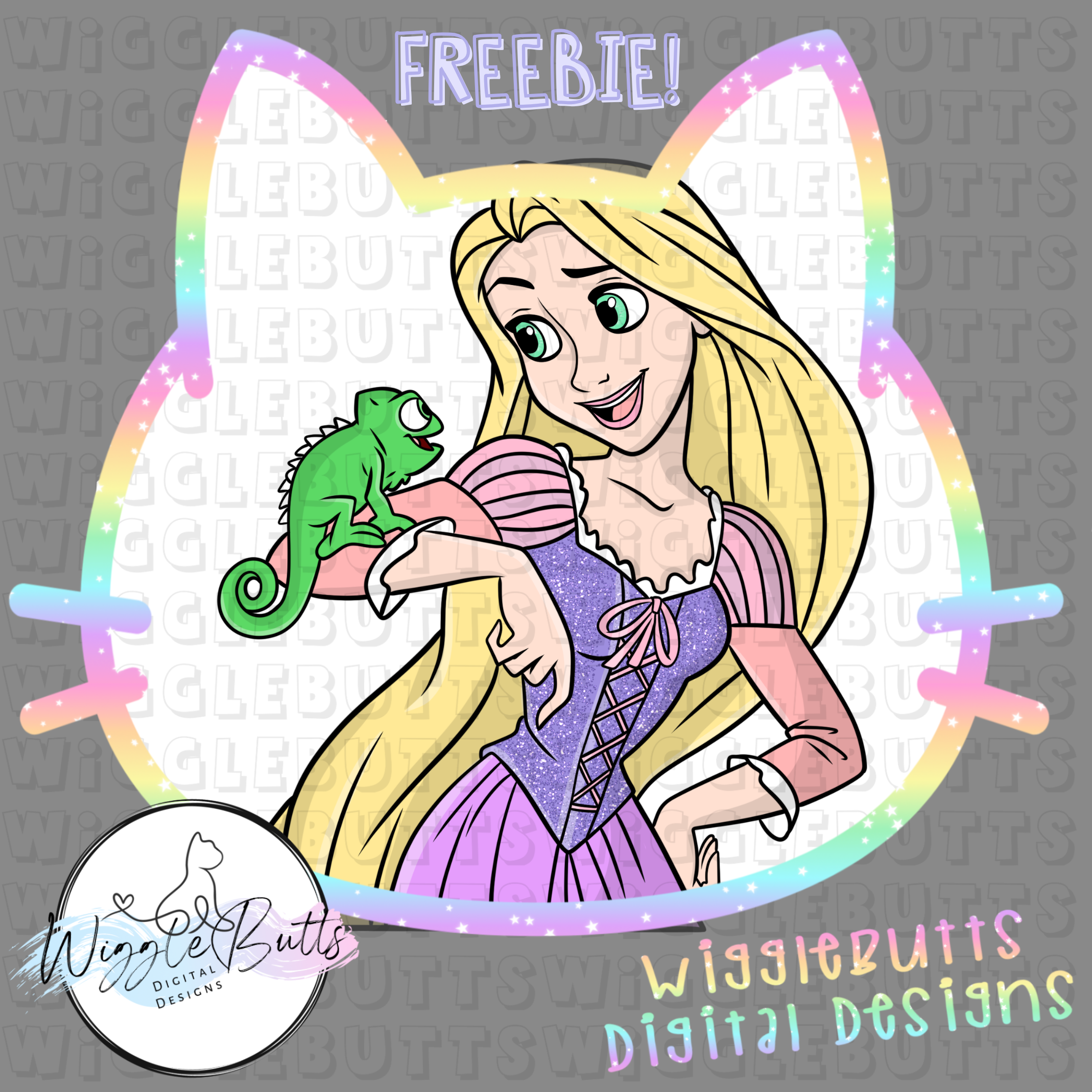 Princess Pink Purple ClipArt Piece – Wigglebutts Digital Designs