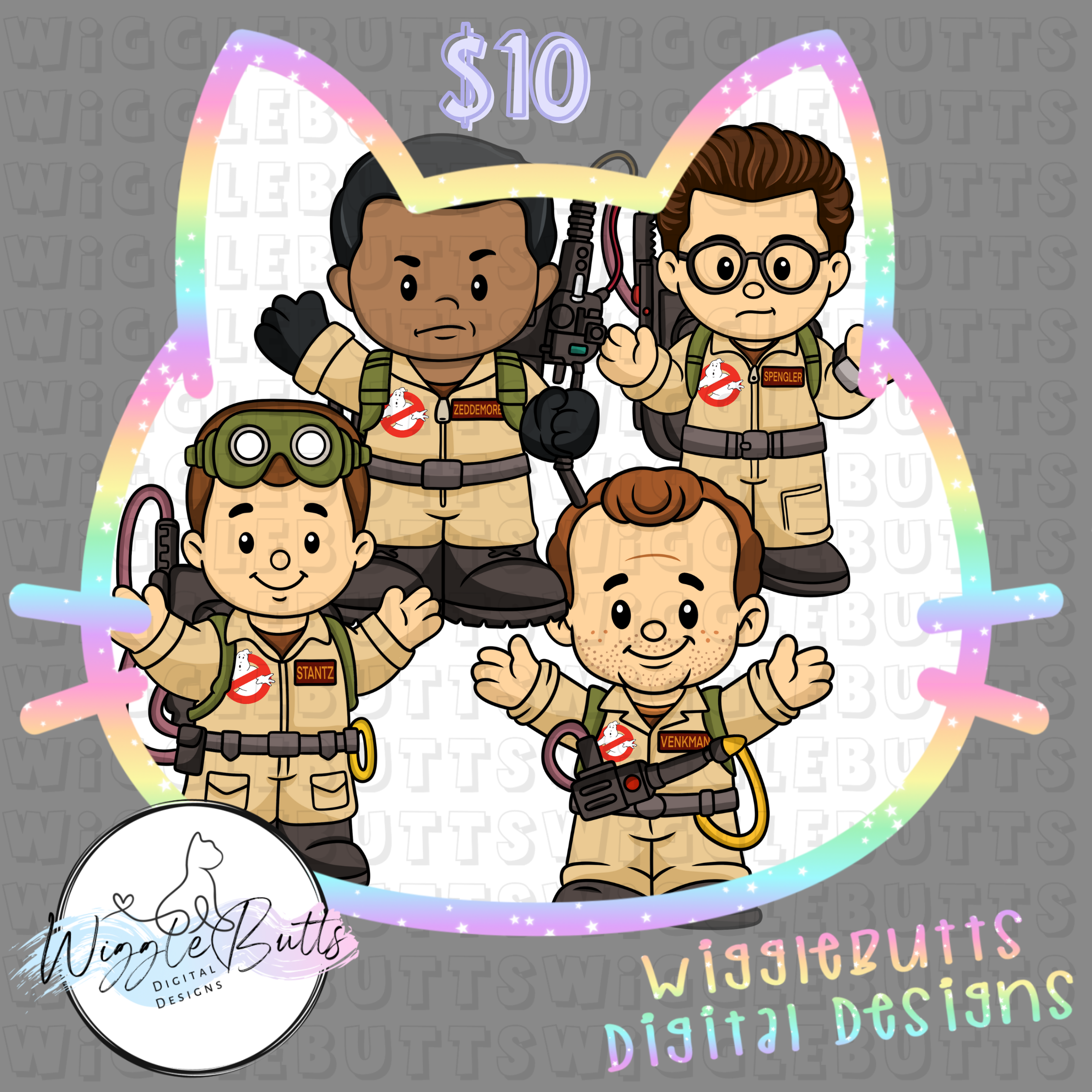 Little Ones Ghost fighting ClipArt Bundle – Wigglebutts Digital Designs