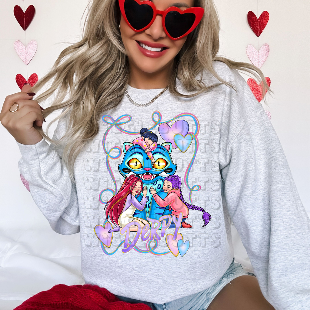 Anime Blue Cat Hunter Girls PNG Design – Wigglebutts Digital Designs