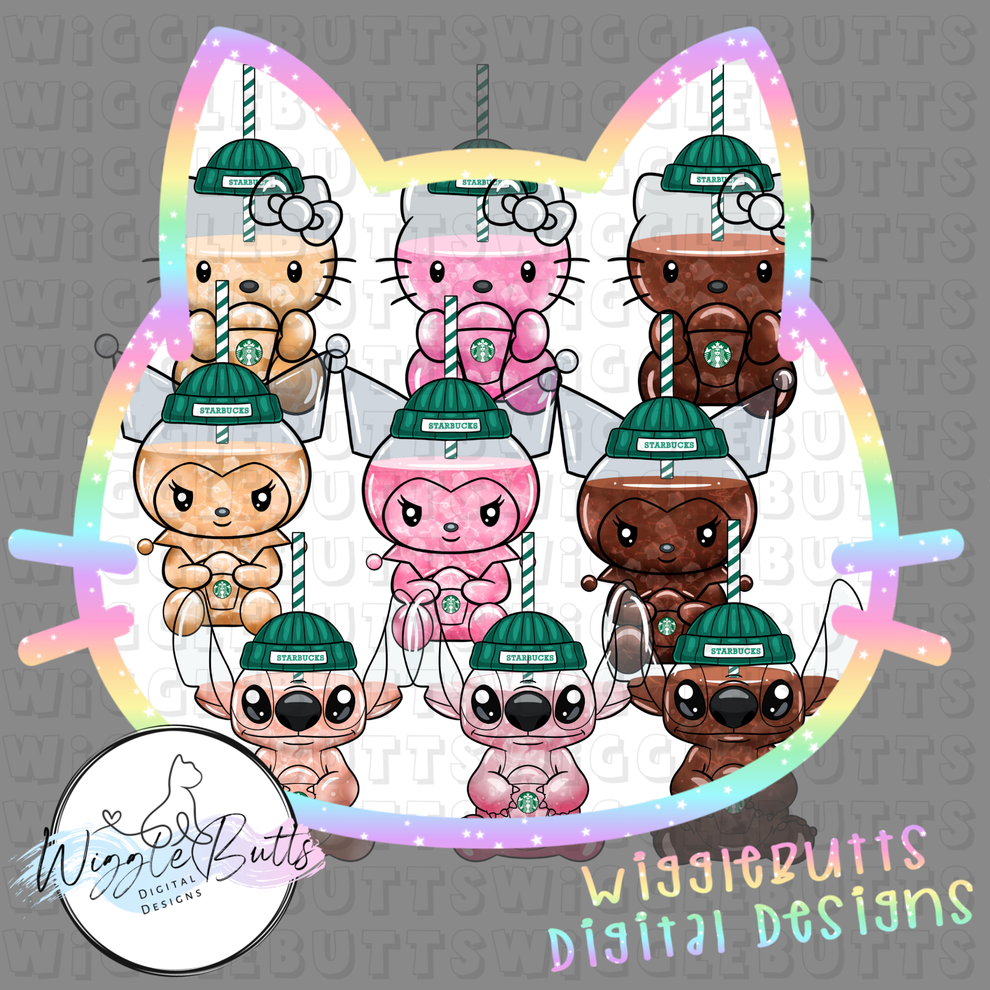 Coffee Lovers Character Cups and Matching Elements Semi Exclusive Clip ...